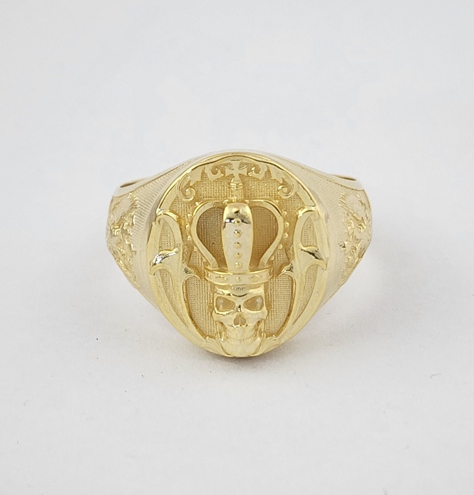 American Two Headed Eagle Skull of Gold King Head Memento Mori Skull ...