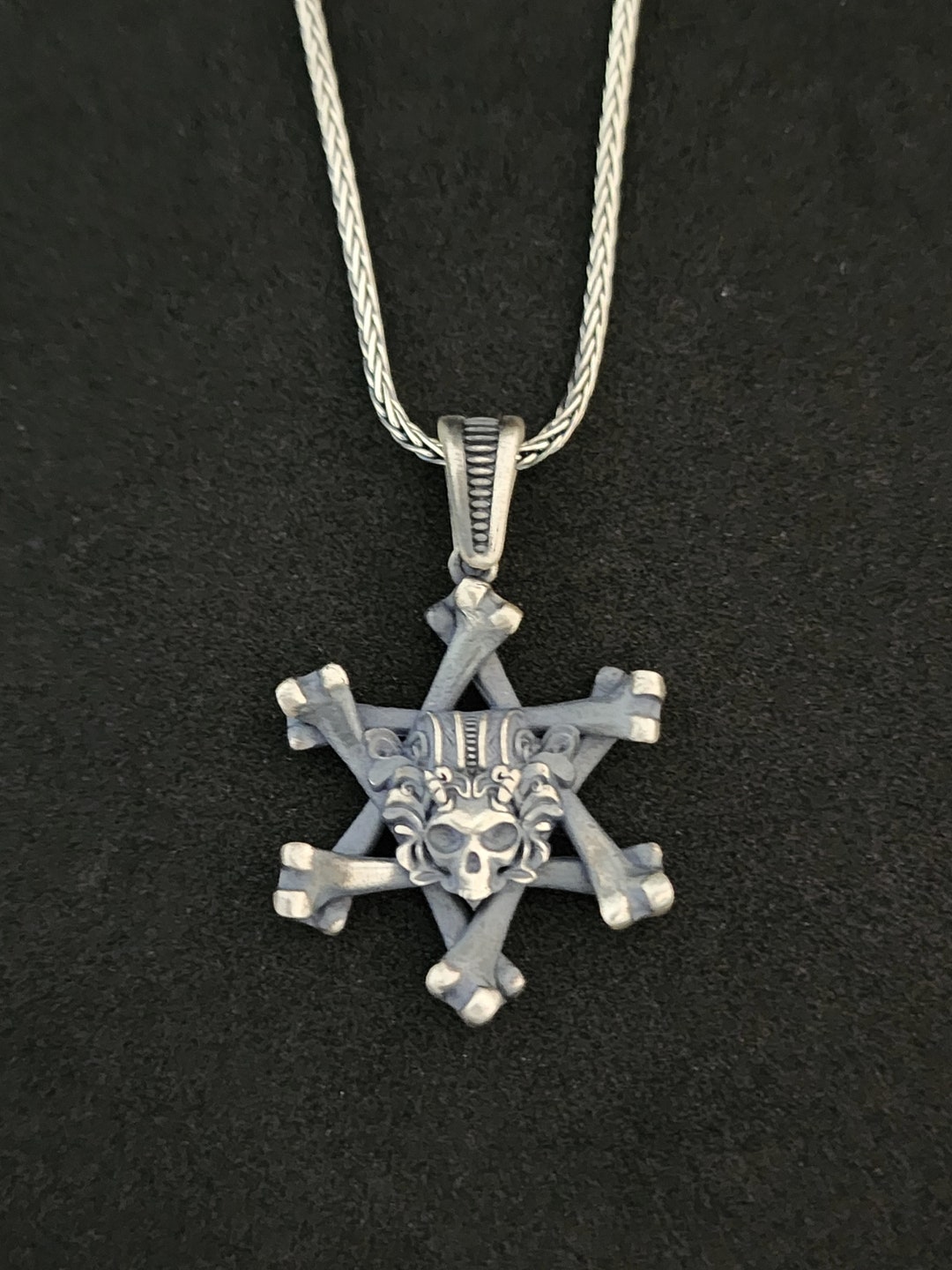 Star of David Skull Head,jewish Pendant,skull Pendant,star of David ...