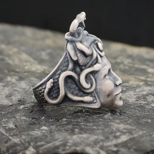 Gorgon Medusa With Snakes,goddess Venus Ring in Roman Mythology,ancient Greek Ring in 925 ...