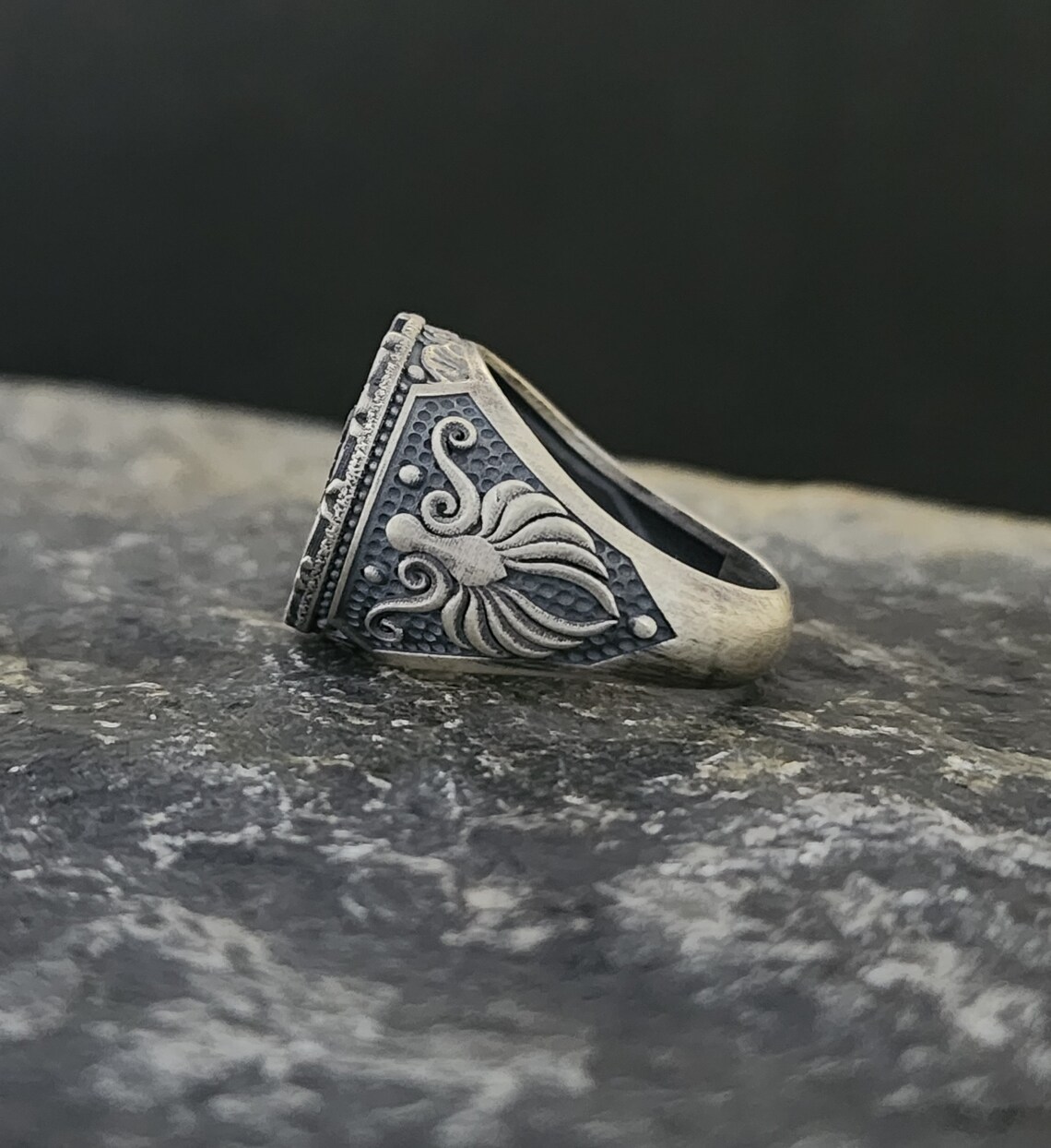 Oxidized Sterling Silver Phoenix Ring: Mythical Bird Talisman - Etsy