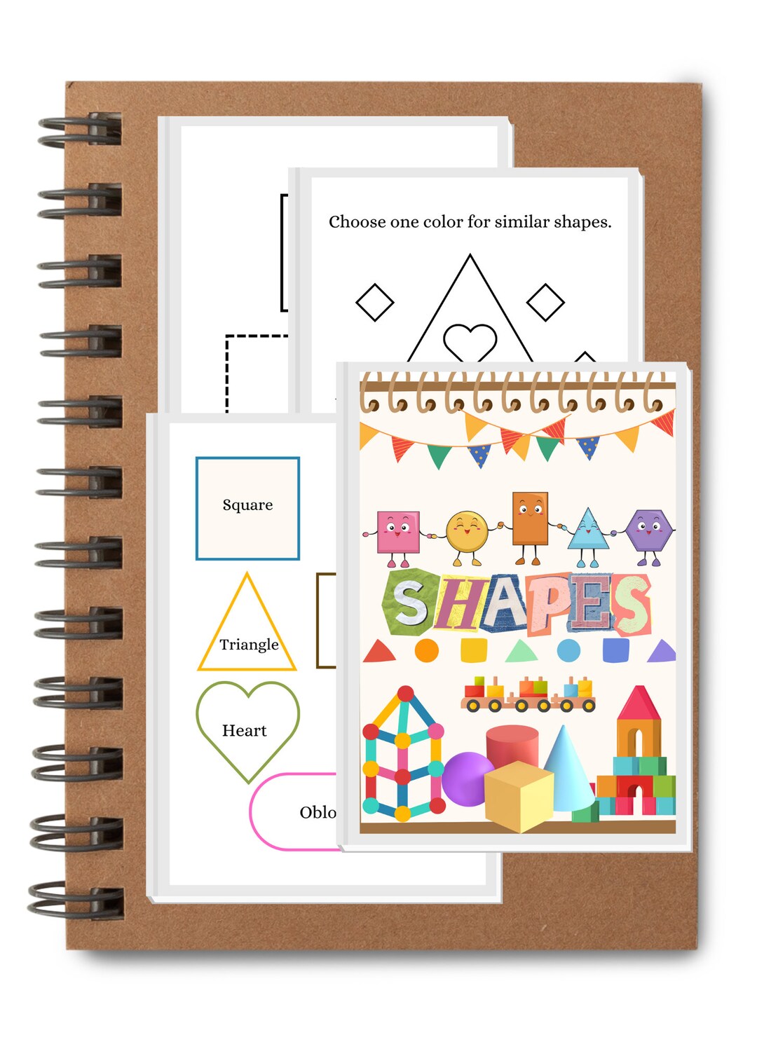 Shapes Workbook - Etsy
