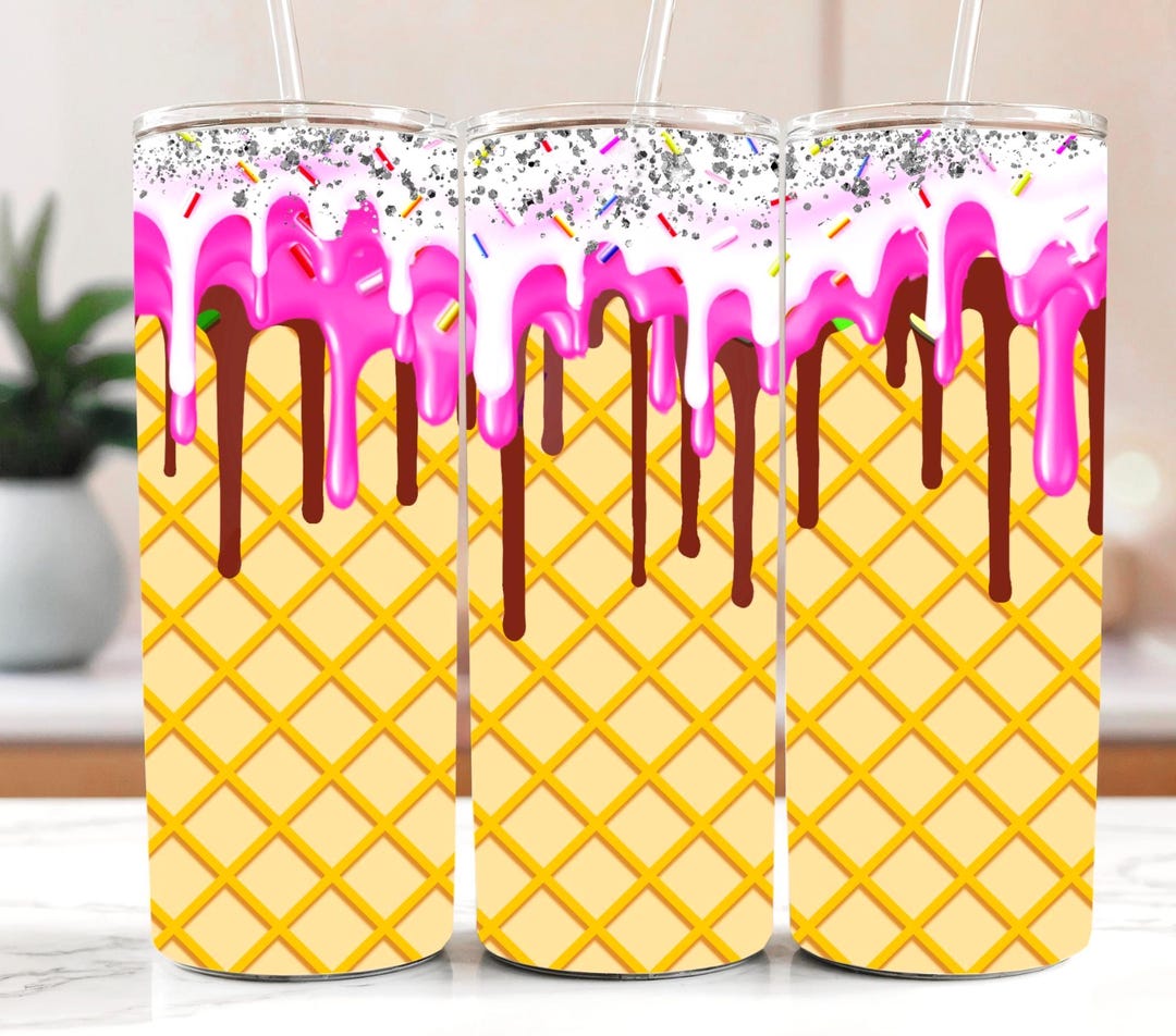 Ice Cream Drip 20oz Tumbler Wrap: Summer Design (digital Download) - Etsy