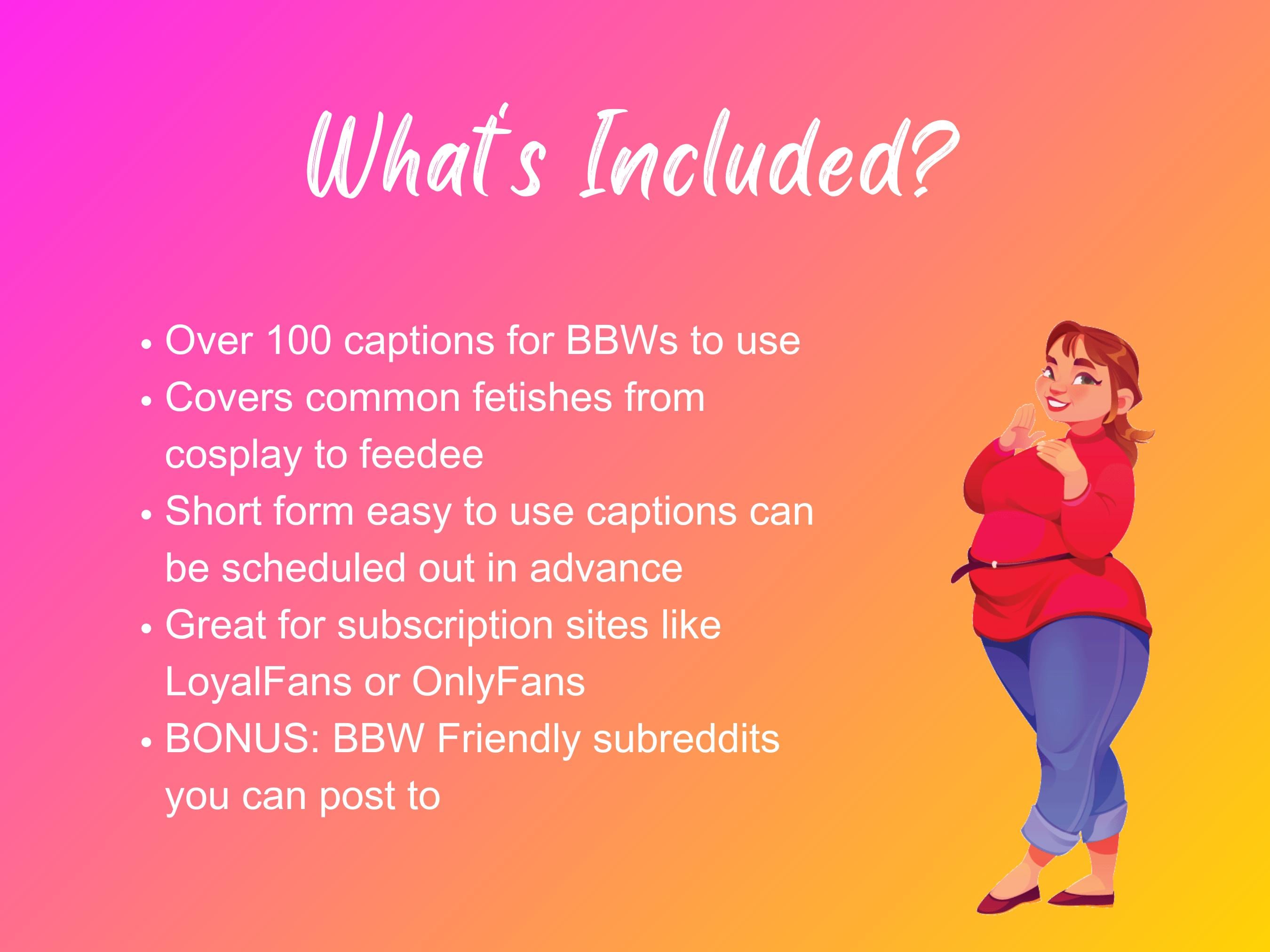 100+ BBW Captions & BBW Friendly Subreddits | Feederism, Cow Cosplay, Belly Worship (onlyfans ...