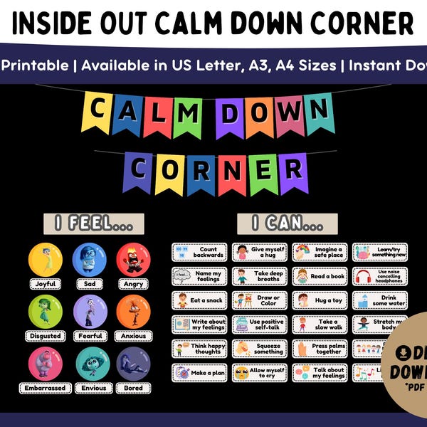 Today I Feel Png | Inside Out Characters | Cartoon Emotions Posters ...