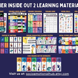 Inside Out Feelings Activity Workbook | Social Emotional Learning | Inside Out Movie 2 - Etsy UK