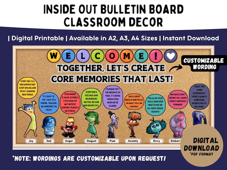 Inside Out 2 Bulletin Board: Welcome Back to School Classroom Decor ...