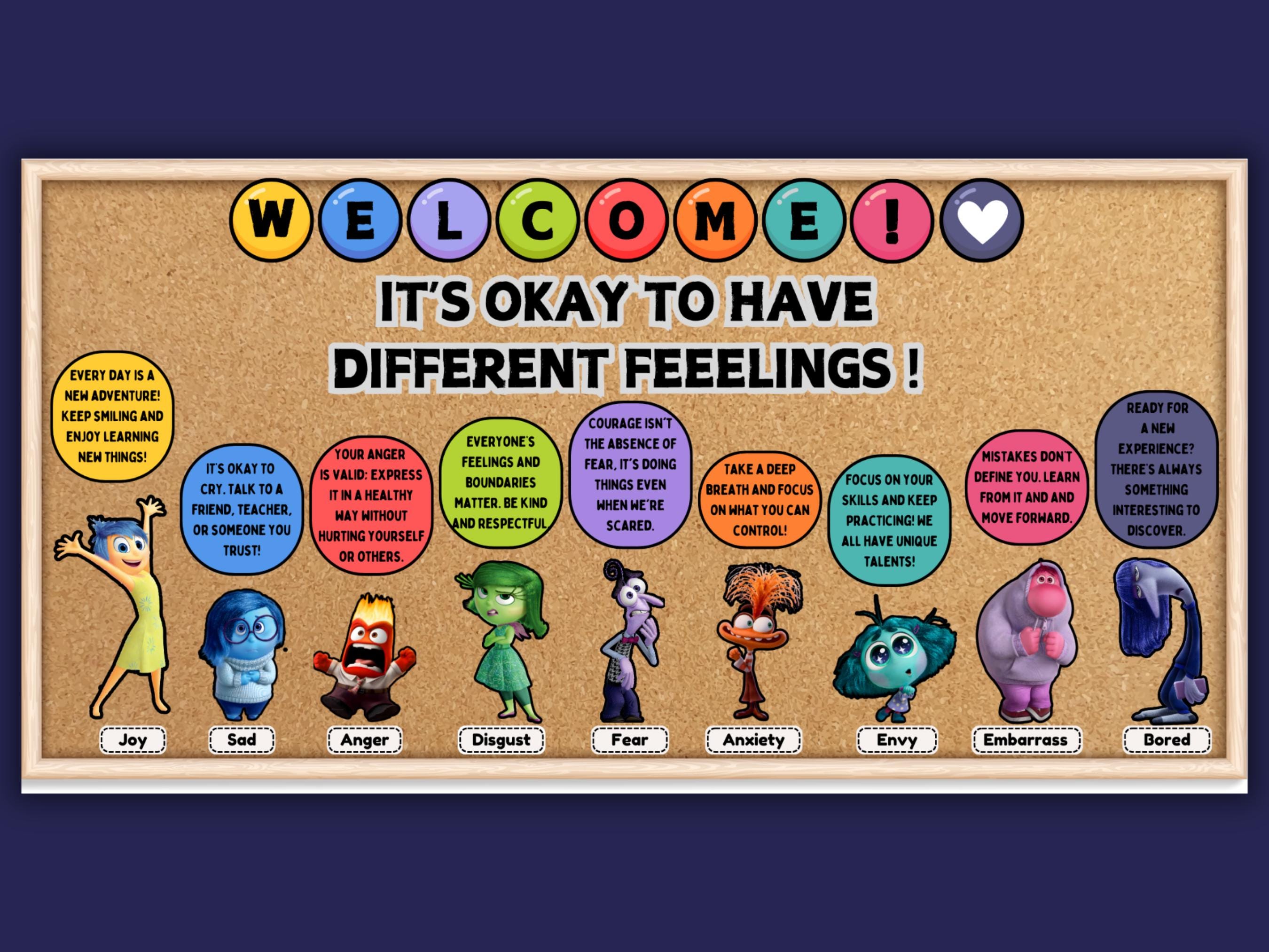 Inside Out 2 Theme Bulletin Board V2 | Classroom Decor | Welcome Back ...