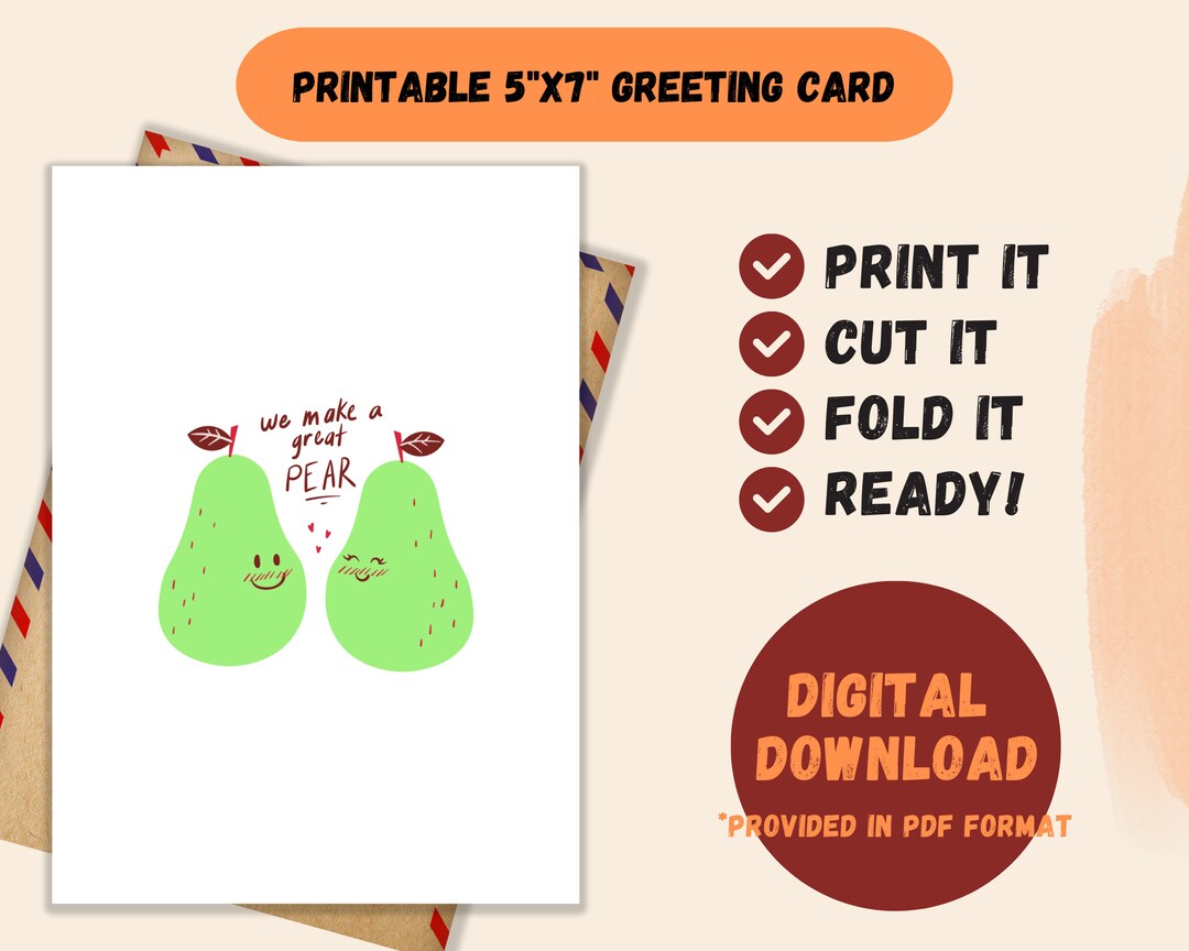 Printable Gratitude Card Friendship Appreciation Card Couple ...