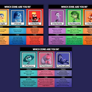 Zones of Regulation Inside Out Check-in Posters | ZOR Feelings Check-in ...