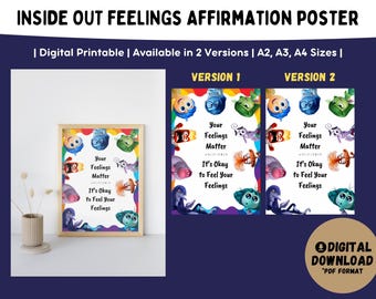 Inside Out Feelings Wheel - Etsy Canada