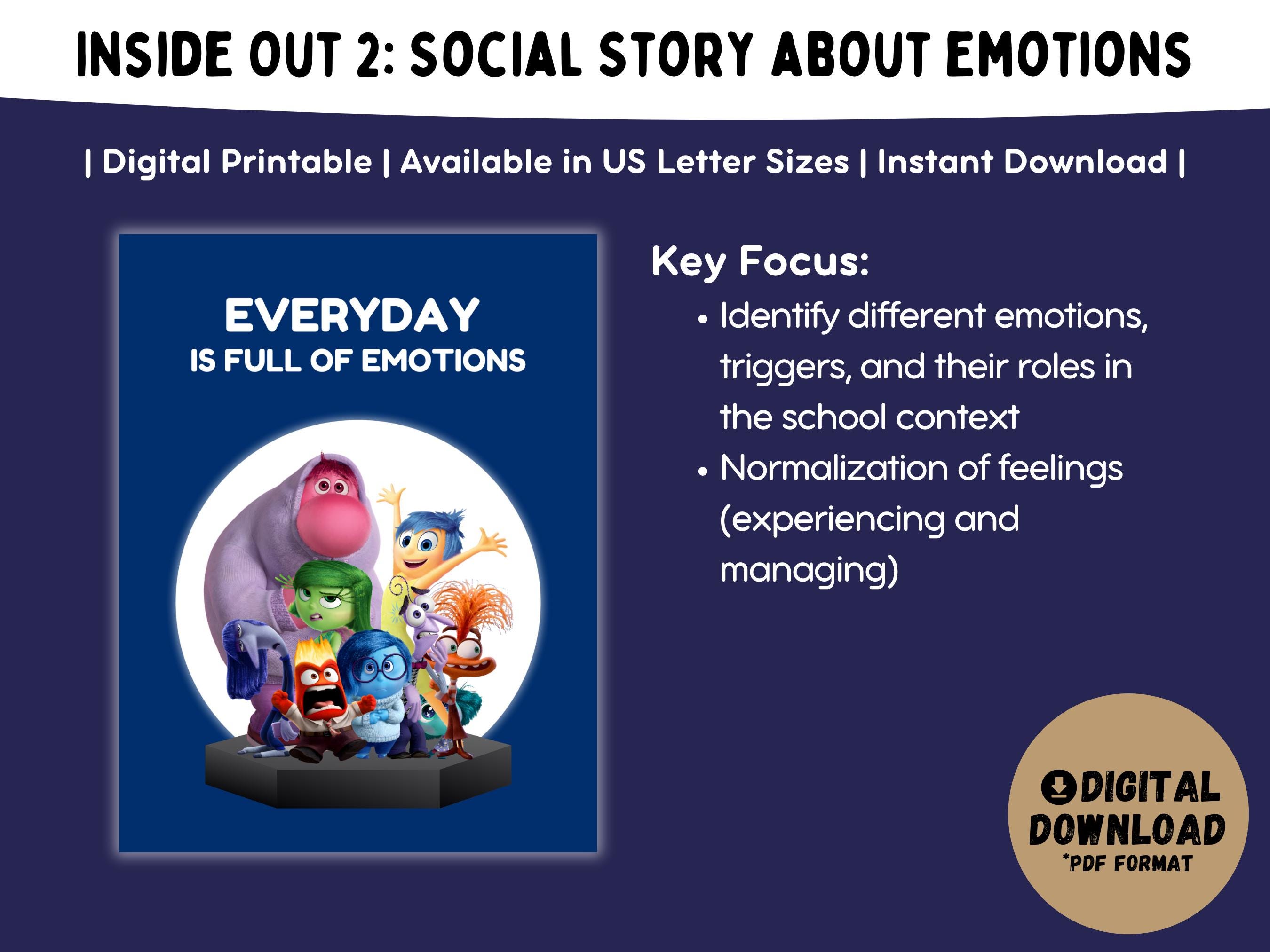 Inside Out 2 Social Story About Emotions | Social Story About Feelings ...