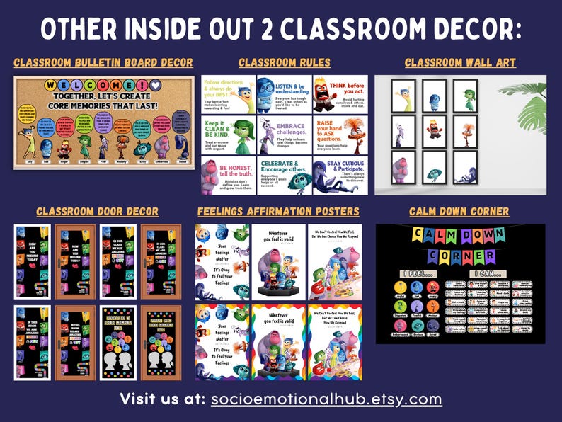 Inside Out 2 Theme Bulletin Board V2 | Classroom Decor | Welcome Back ...