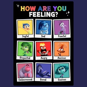 Inside Out Feeling Check-in Chart Poster | Inside Out 2 Movie - Etsy