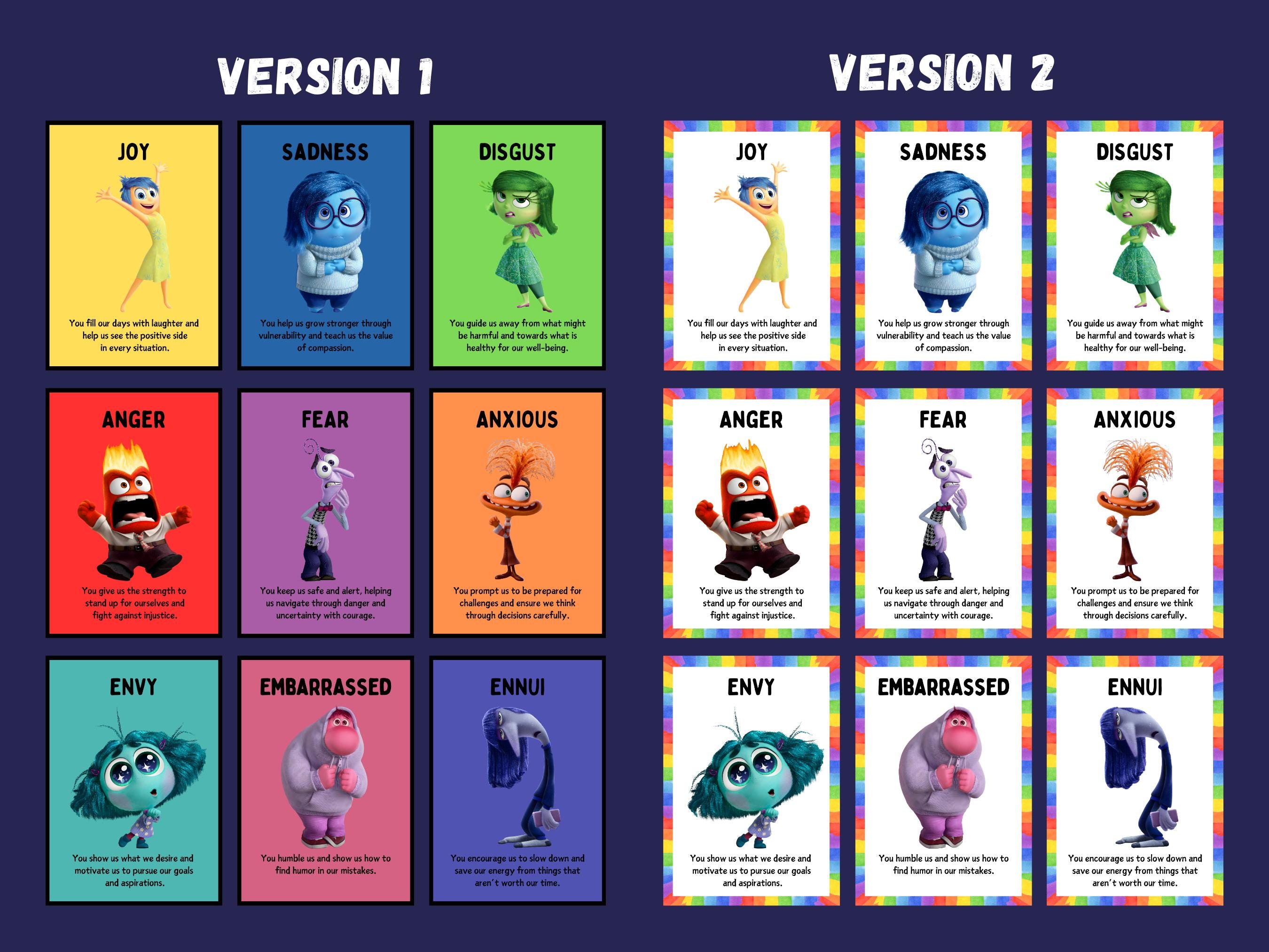 Inside Out 2 Feelings Posters: Purpose of Emotions Classroom Decor ...