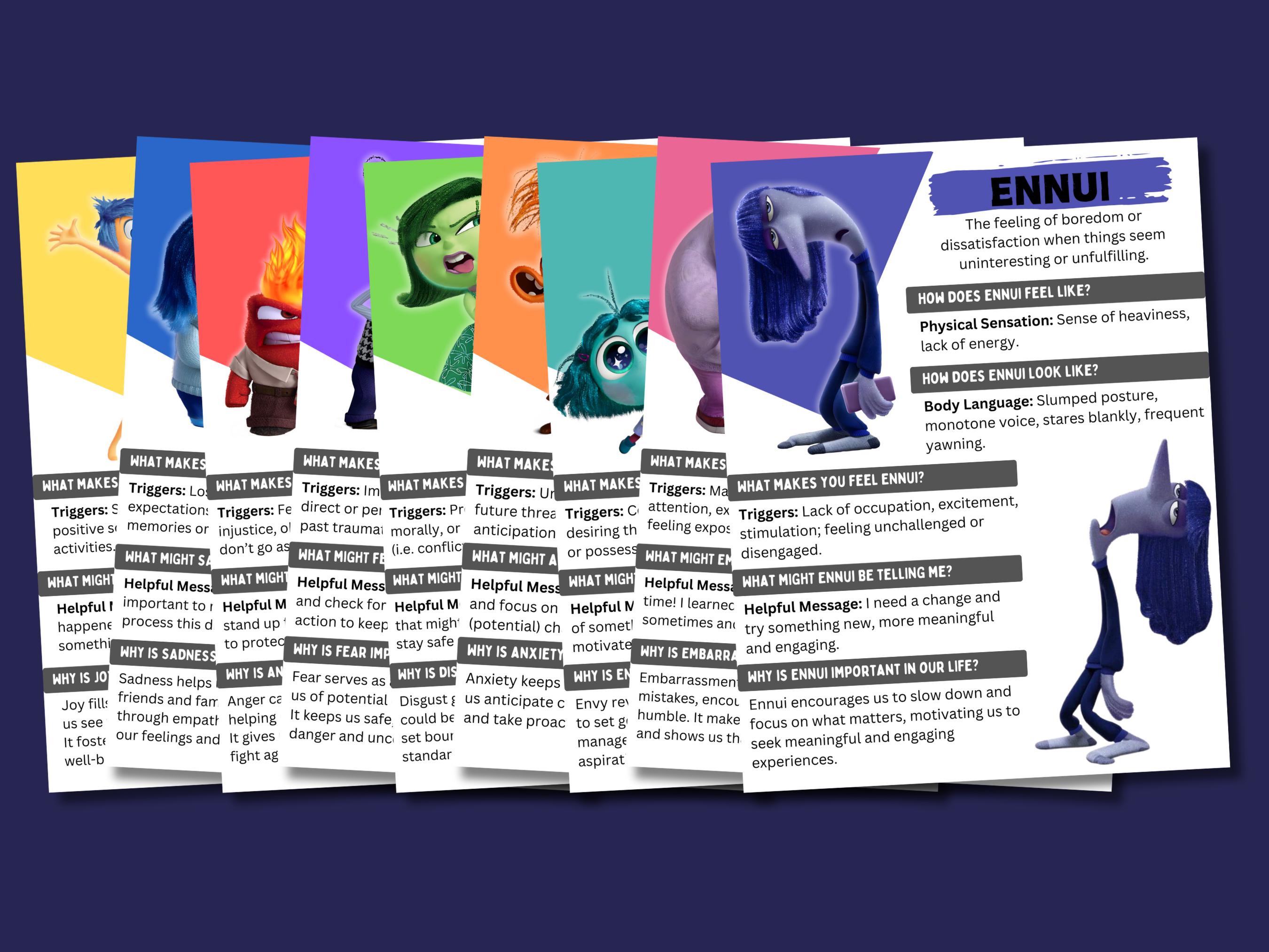 Inside Out 2 Feelings Posters: Classroom Lessons on Emotional Awareness ...