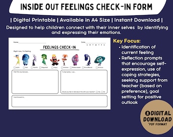 Inside Out 2 Emotions Check In - Etsy