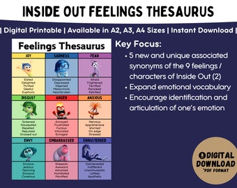 Inside Out Feelings Chart - Etsy