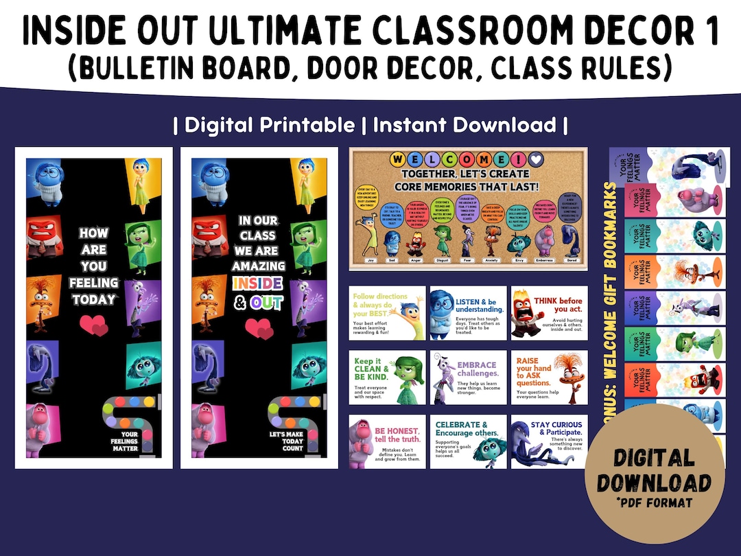 Ultimate Bundle Inside Out Classroom Decor | Bulletin Board, Door Decor ...