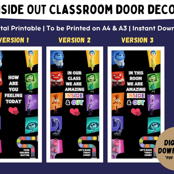 Inside Out 2 Classroom Sign - Etsy