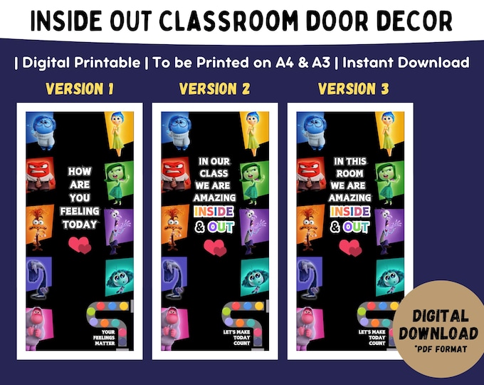 Inside Out Classroom Rules Posters: Back to School Bulletin Board Decor ...