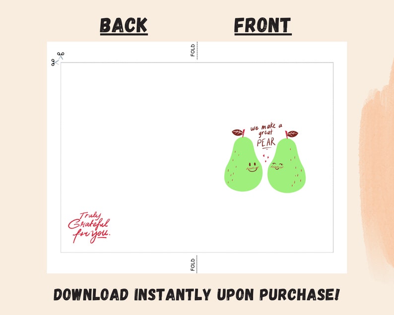 Printable Gratitude Card Friendship Appreciation Card Couple ...