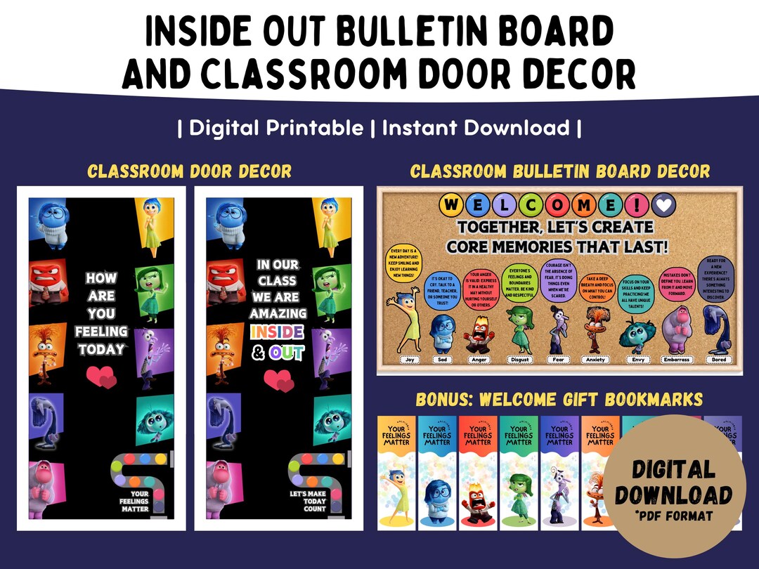 Inside Out 2 Classroom Decor Bundle: Back to School Bulletin Board ...