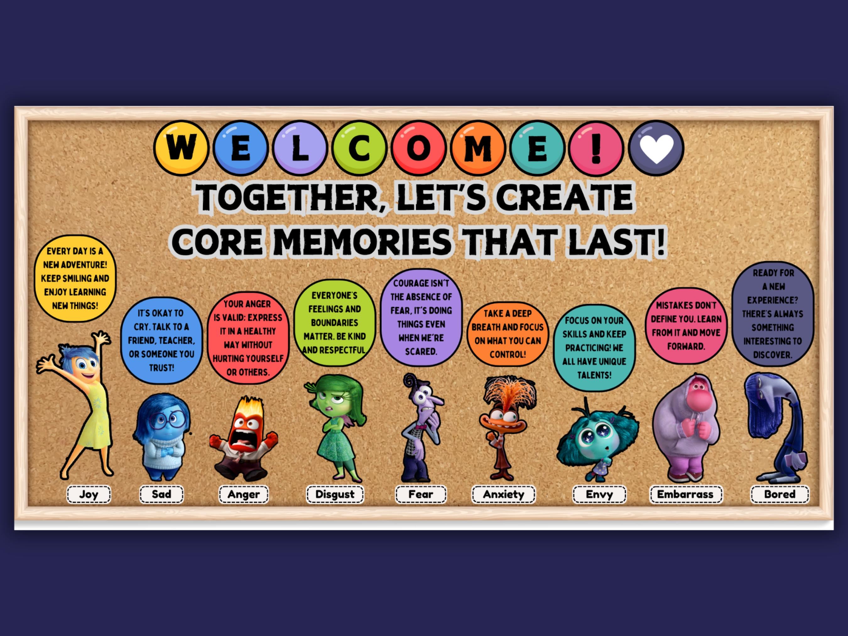 Inside Out 2 Theme Bulletin Board | Classroom Decor | Welcome Back to ...