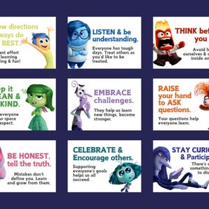 Inside Out Classroom Rules Posters: Back to School Bulletin Board Decor ...