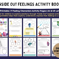 Inside Out Feelings Chart Digital Download | Emotional Awareness ...