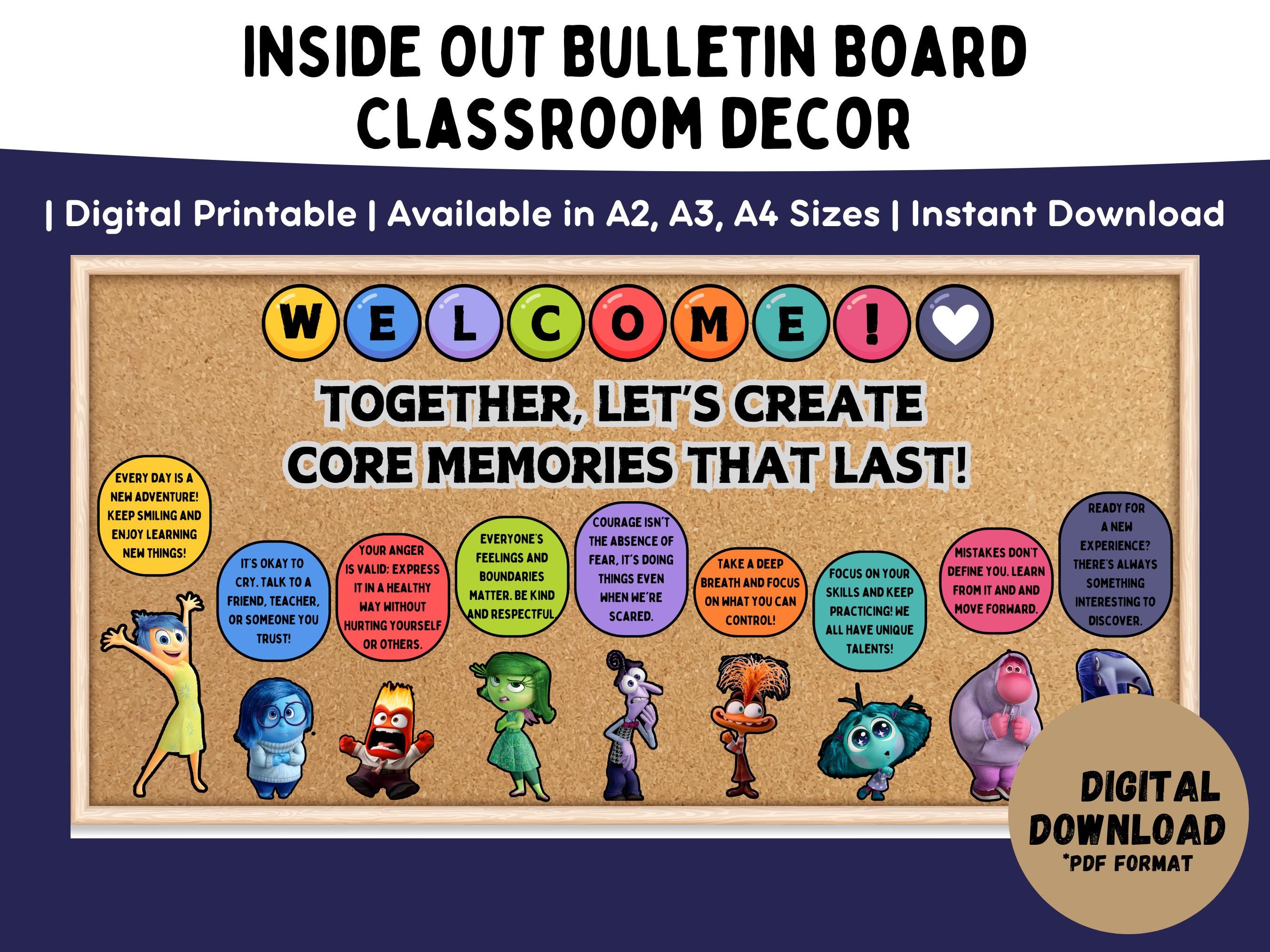 Inside Out 2 Theme Bulletin Board Classroom Decor Welcome Back to ...