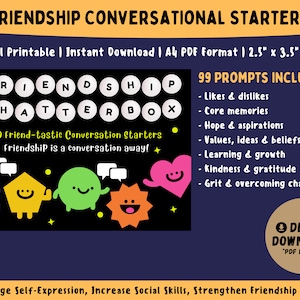 Friendship Conversational Starters Cards & Ice-breakers Game for ...