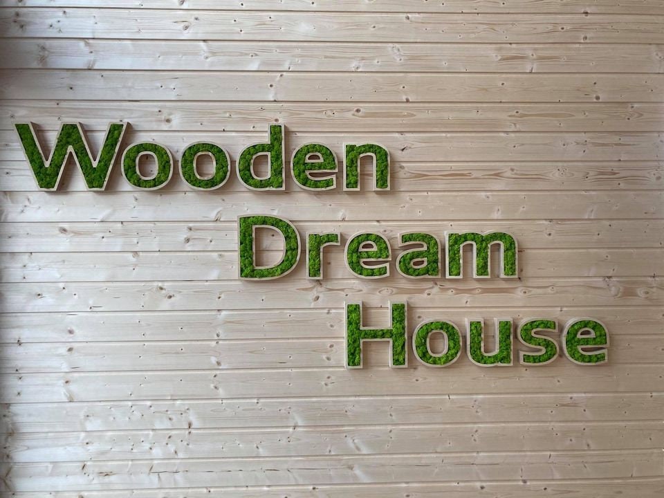 Wooden Advertising Letters With Reindeer Moss Filling - Etsy