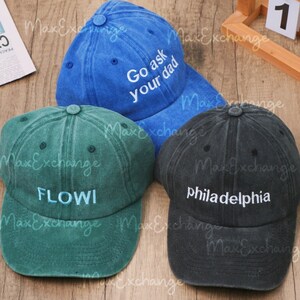 Personalized Embroidered Baseball Cap Custom Hat With Logo and Design ...