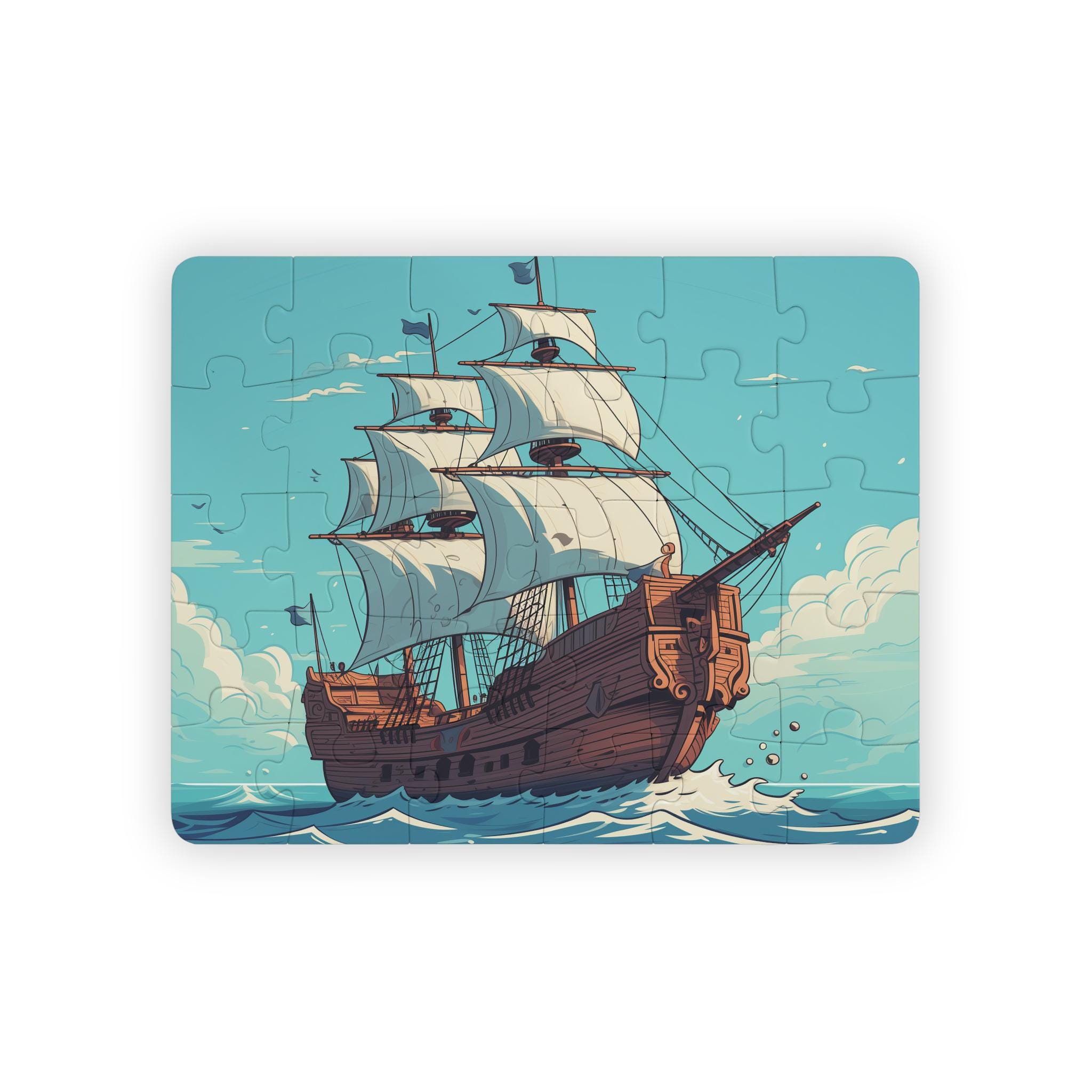 Sailing Ship Illustration Kids Puzzle - Etsy