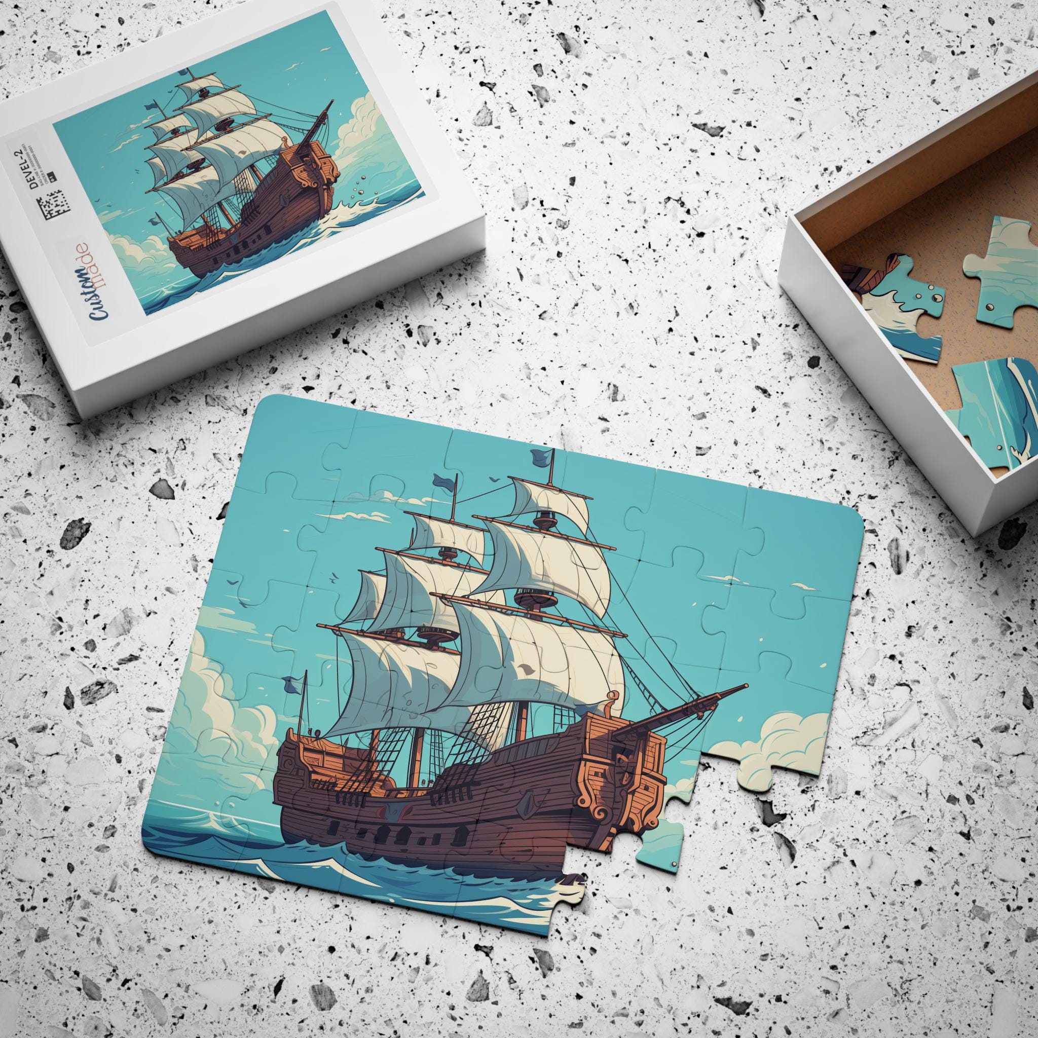 Sailing Ship Illustration Kids Puzzle - Etsy