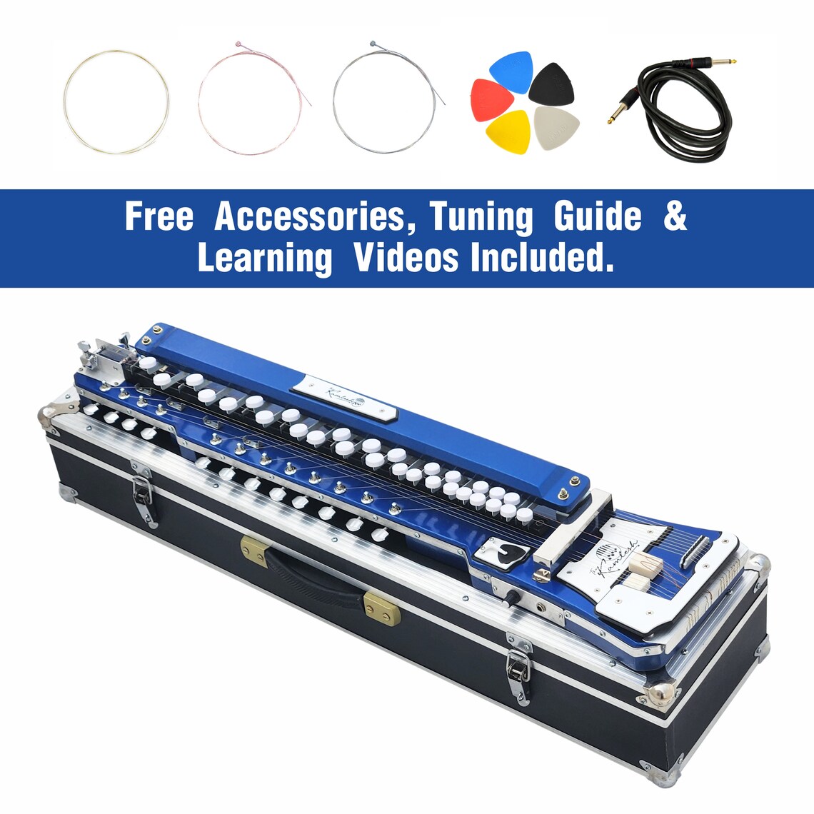 The Kamlesh® Bulbul Tarang indian Banjo With Protective Flight Case ...