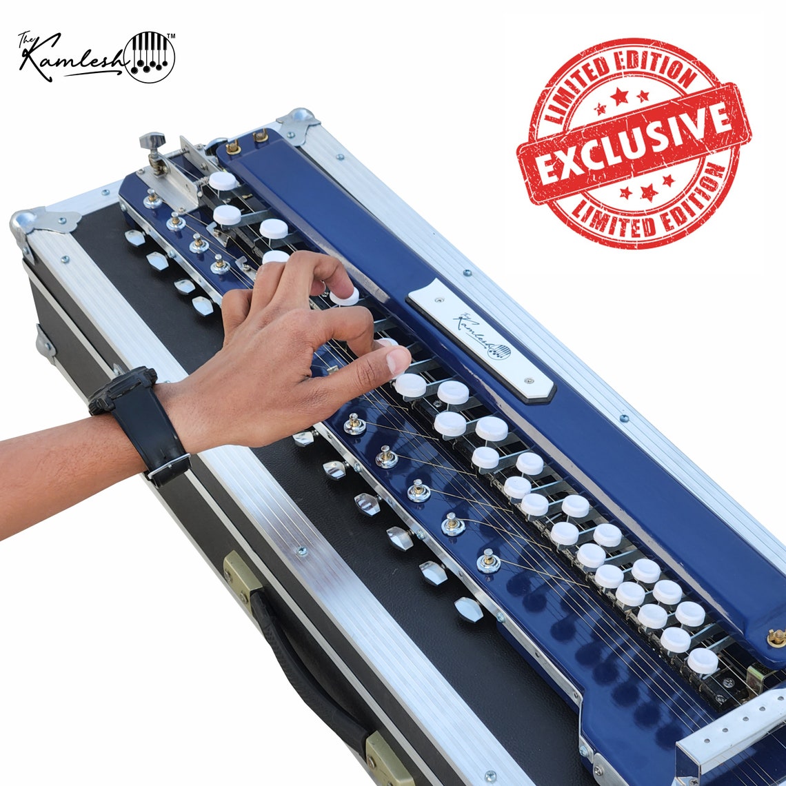 The Kamlesh® Bulbul Tarang indian Banjo With Protective Flight Case ...