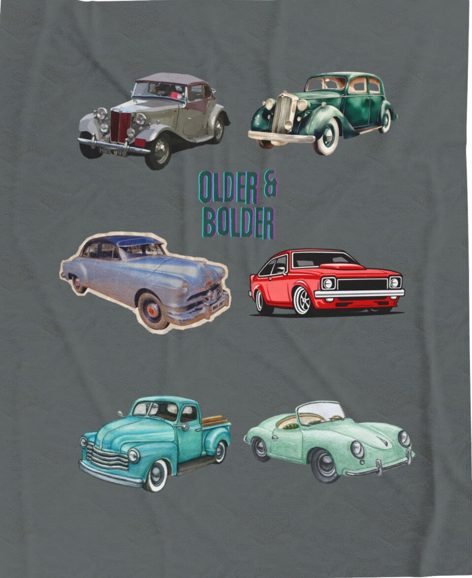 Older and Bolder Vintage Cars Graphics 2 Colors and 2 Sizes - Etsy