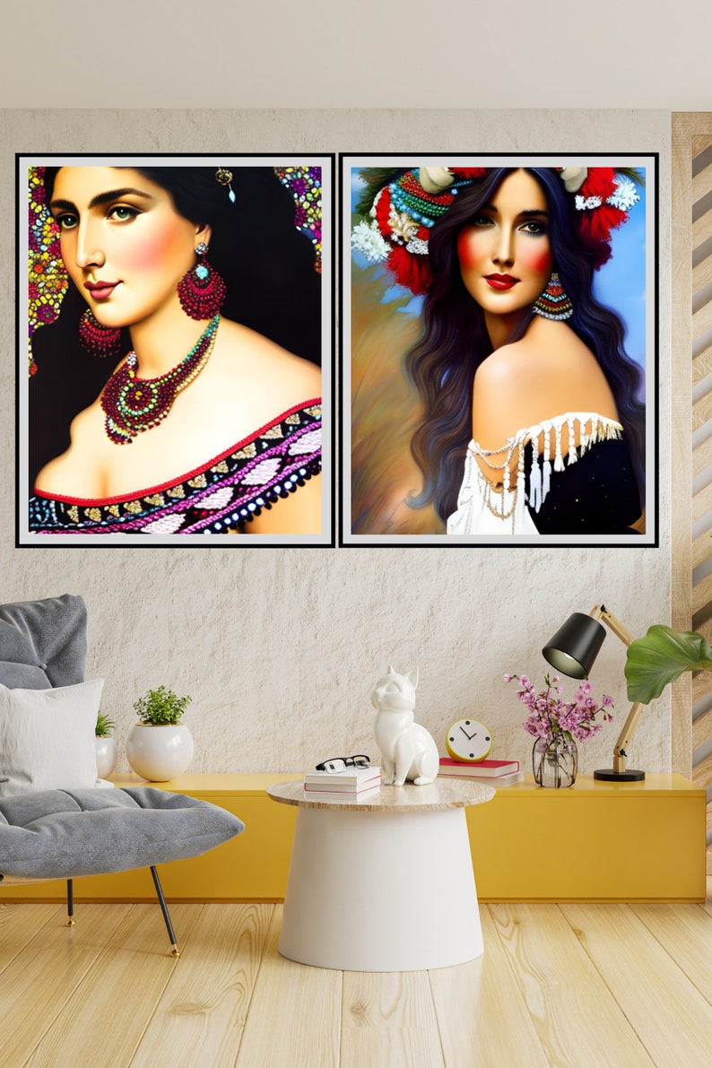 Women Poster: Face Drawings Mature Women and Female Art - Etsy