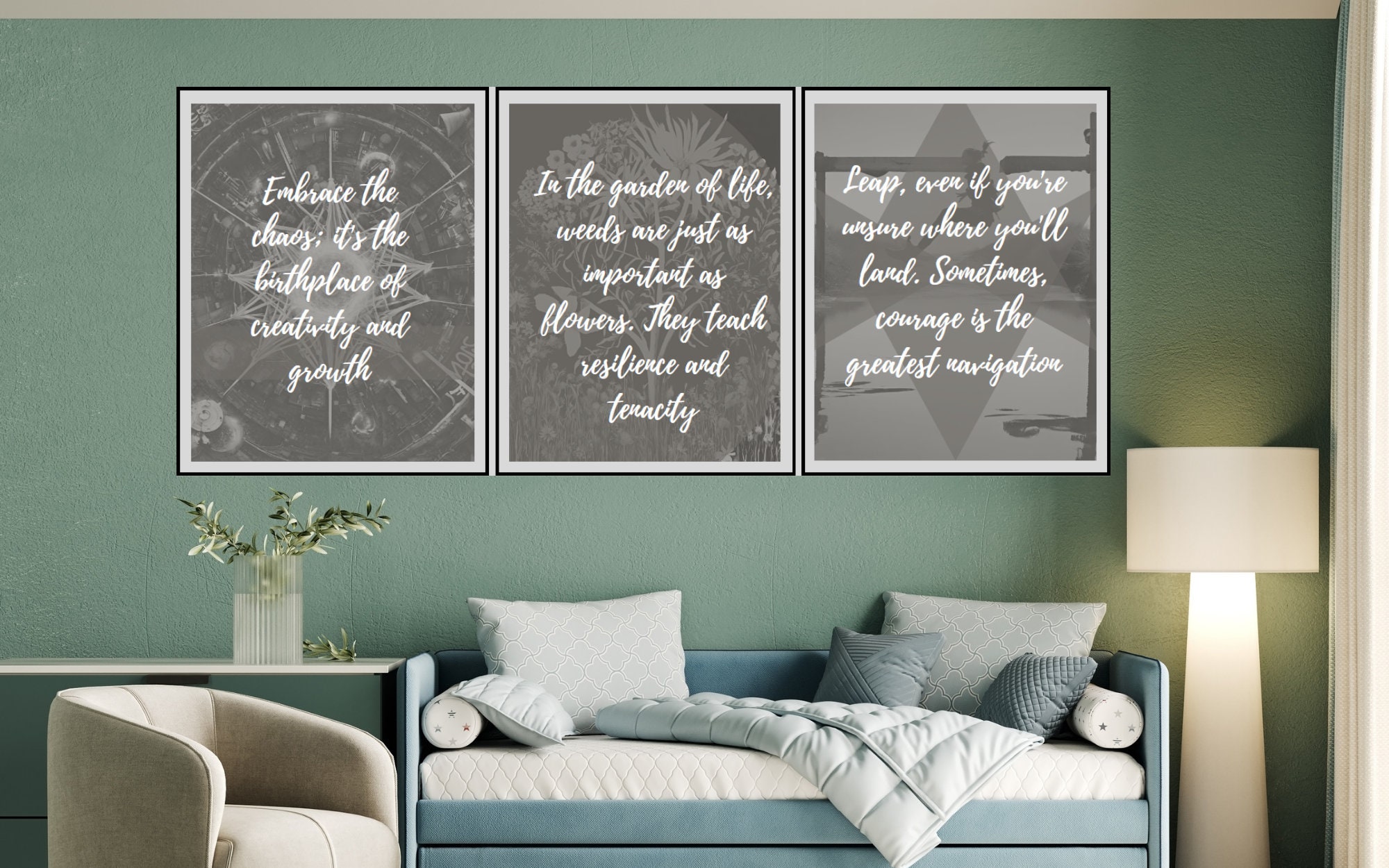 Set of 3 Motivational Wall Art, Printable Motivational Wall Decor ...