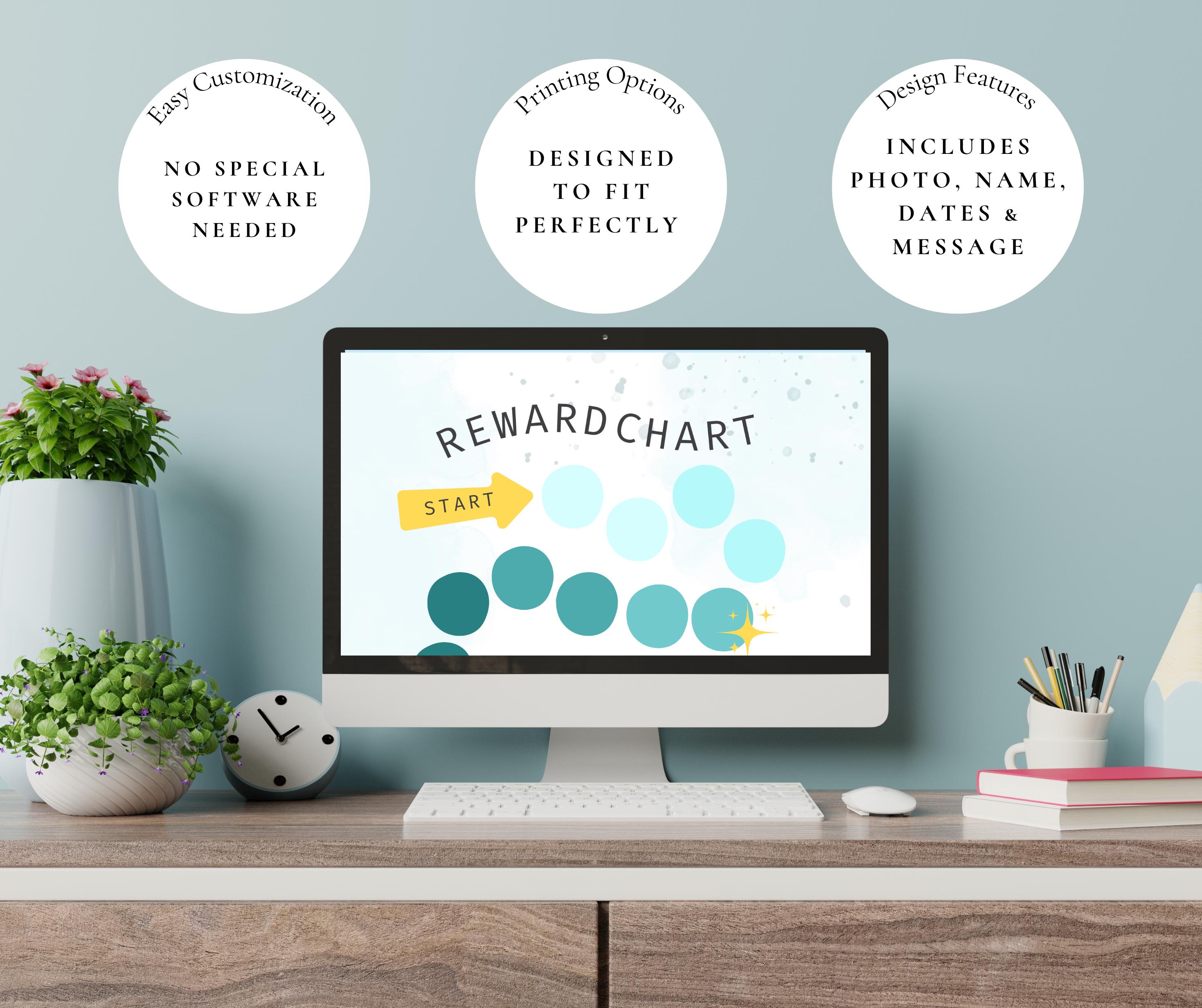 Reward Chart Printable Toddler Reward Chart Kids Routine Chore Chart ...