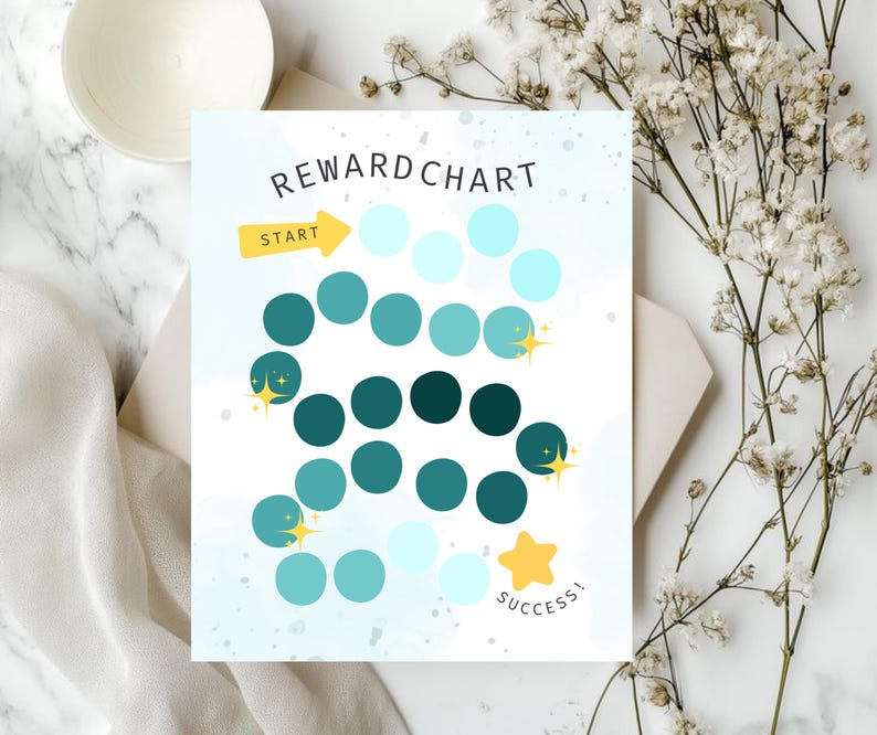 Reward Chart Printable Toddler Reward Chart Kids Routine Chore Chart ...