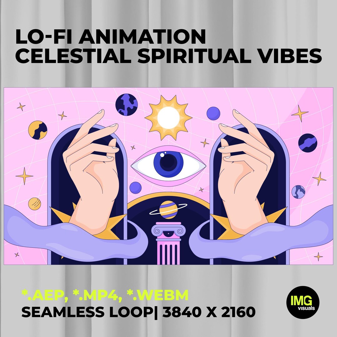 Lofi Animation Celestial Spiritual Vibes | Mystical Eye & Magic Hands ...