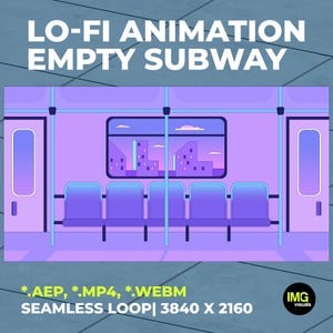 Chill Lofi Train Animated Background for Streaming | Empty Subway ...