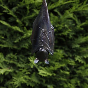 Hanging Metal Closed Wing Bat. Bats. Hanging Garden Outdoor Indoor ...