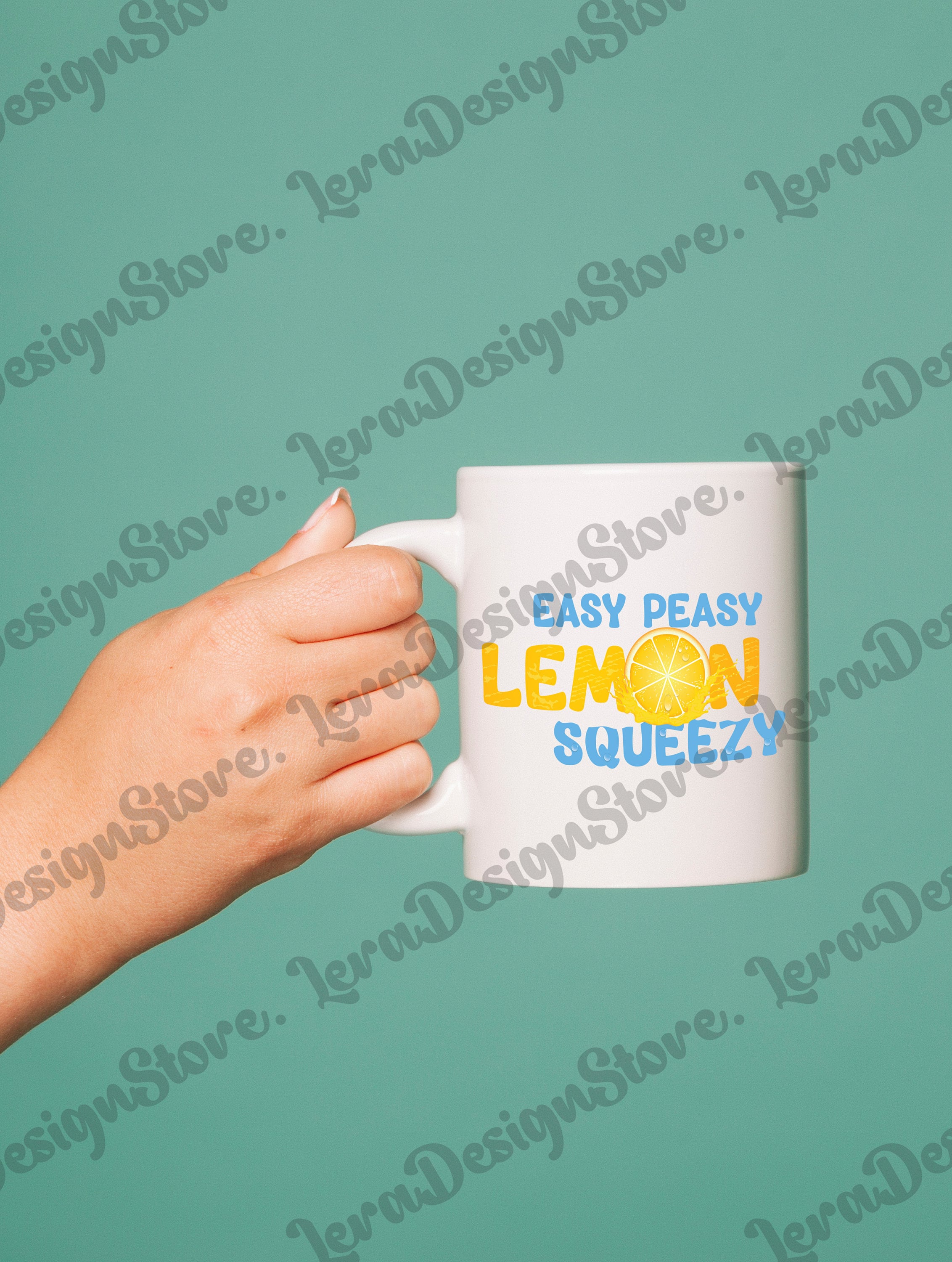 Easy Peasy Lemon Squeezy, Png Sublimation Design Download, Cute Lemon ...