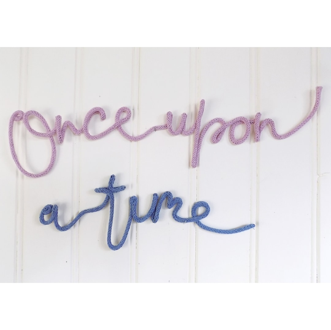 Knitted Words Once Upon A Time Nursery Decor, Child's Room, Living Room ...
