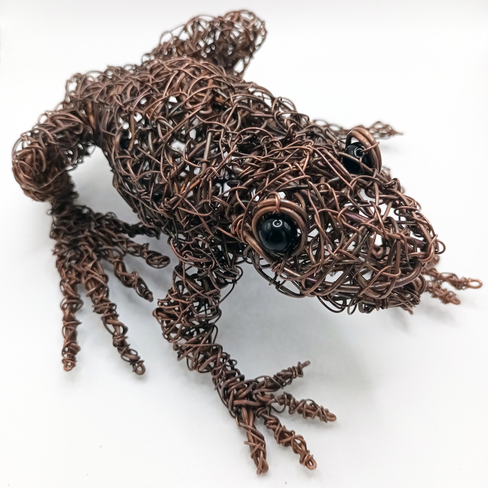 Wire Frog Garden Sculpture Copper Wire Frog Sculpture for Indoor or ...