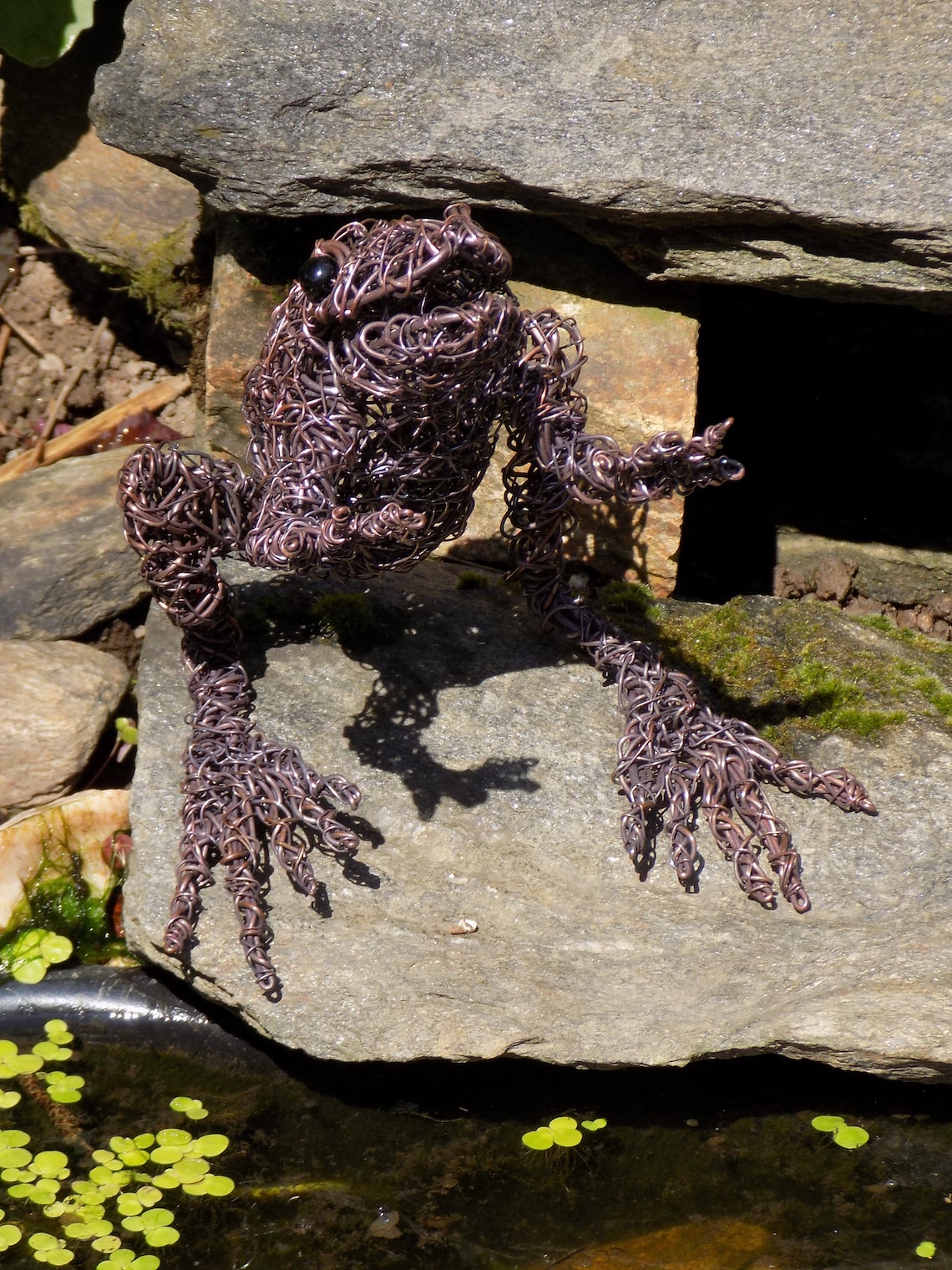 Wire Frog Garden Sculpture Copper Wire Frog Sculpture for Indoor or ...