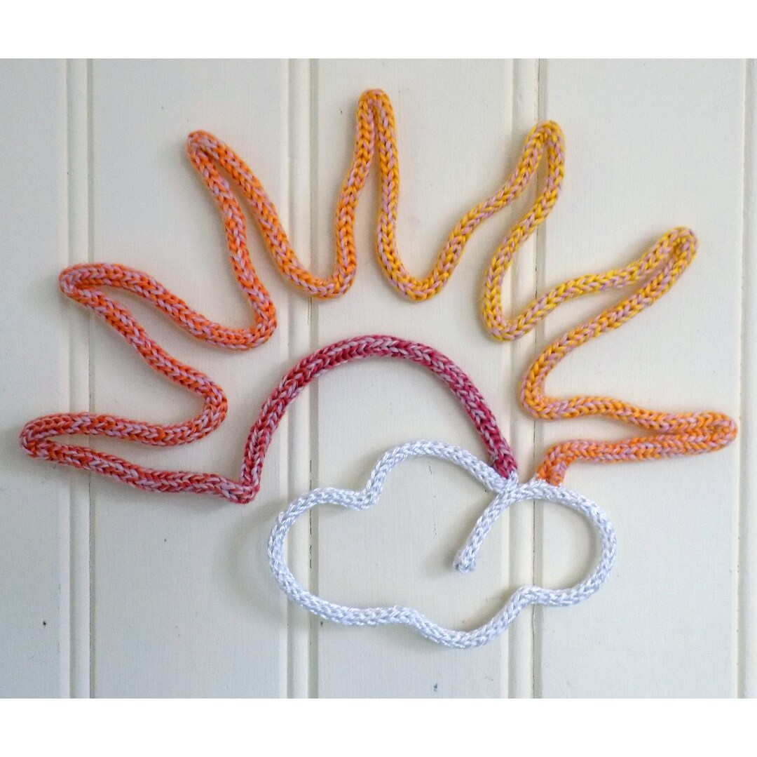 Knitted Shapes Sunshine & Cloud Nursery Decor, Child's Room, Living ...